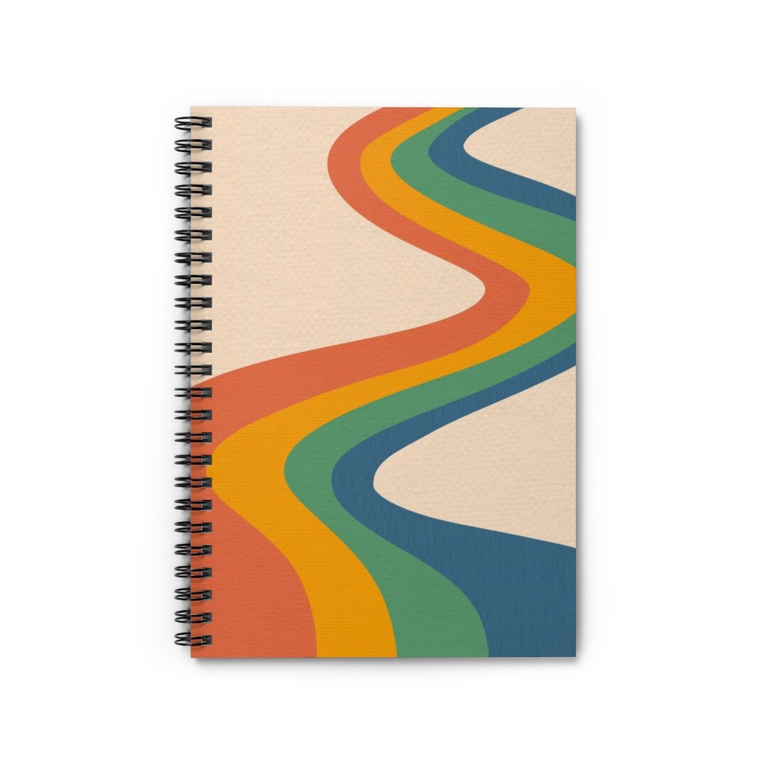 Retro Rainbow Spiral Notebook - Ruled Line - Back to School in Style - Etsy