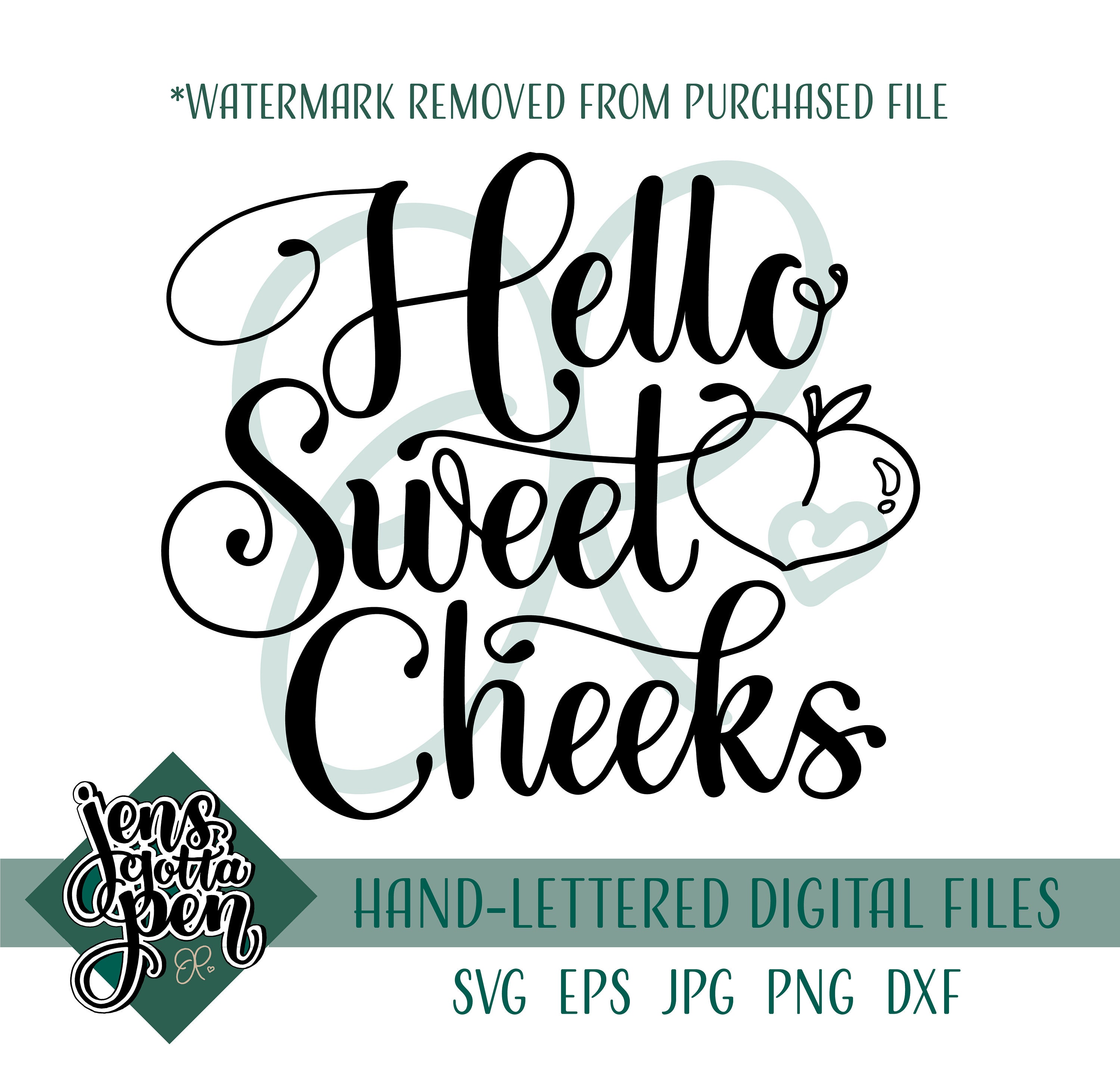 Hello Sweet Cheeks Svg File for Cricut, Georgia Peach Svg for Shirts ...