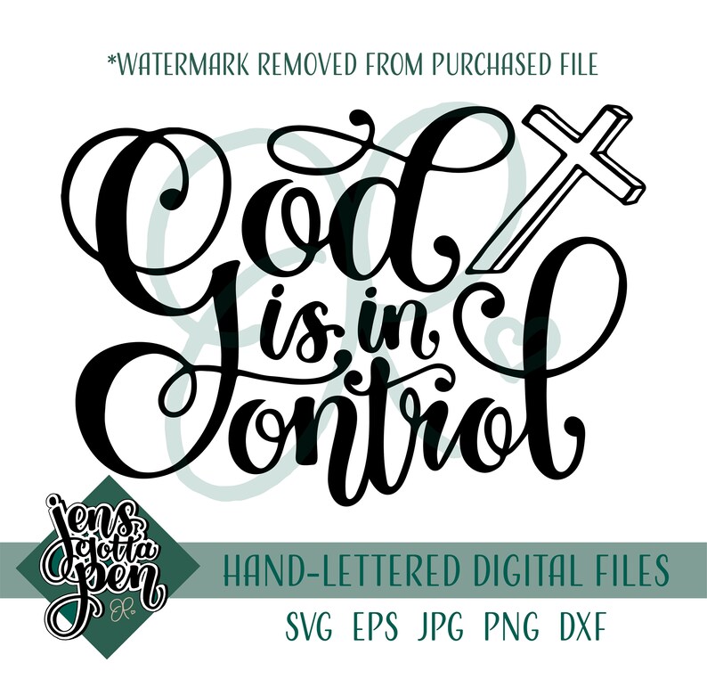 God is in Control Svg File for Crafters Religious Instant - Etsy Australia