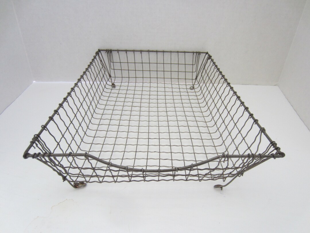 Vintage Wire Desk Basket Vintage Office Storage Basket Organizing With ...