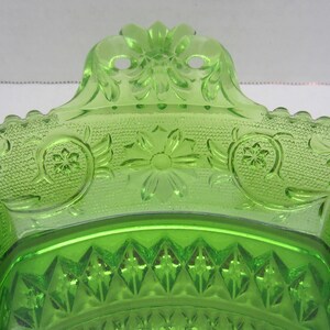 Vintage Green Depression Glass Plate Antique Depression Divided Plate ...