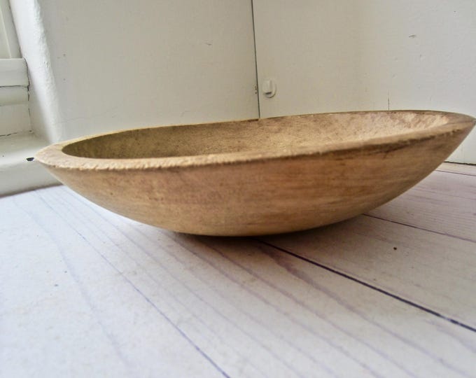 Vintage Rustic Wood Bowl Small Out of Round Wood Bowl - Etsy