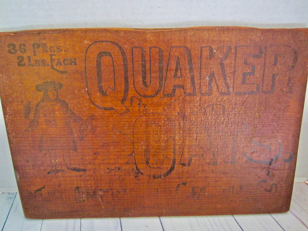 Vintage Wood Quaker Sign - Etsy