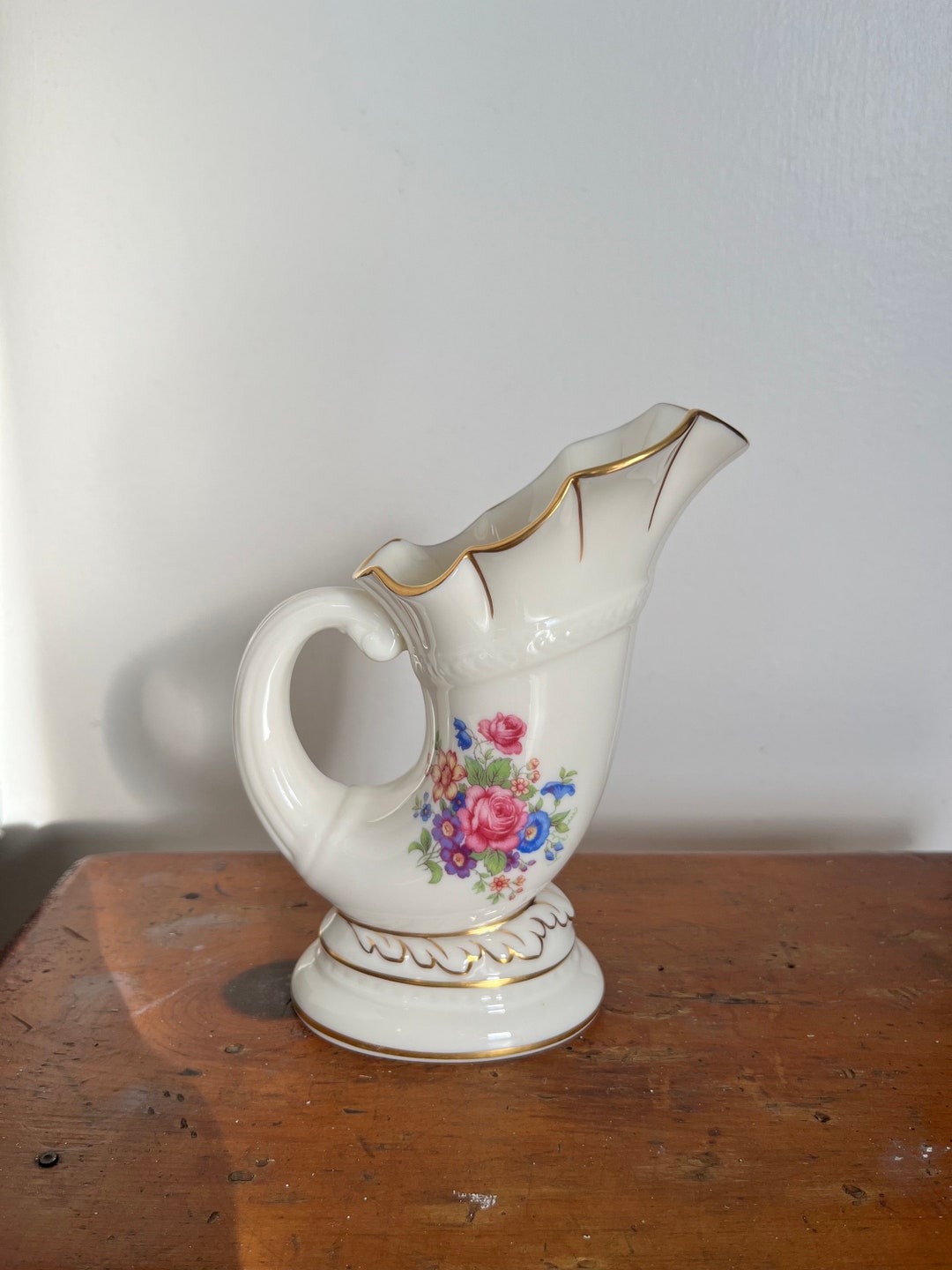 Antique Lenox Cornucopia Design China Porcelain Vase - Etsy