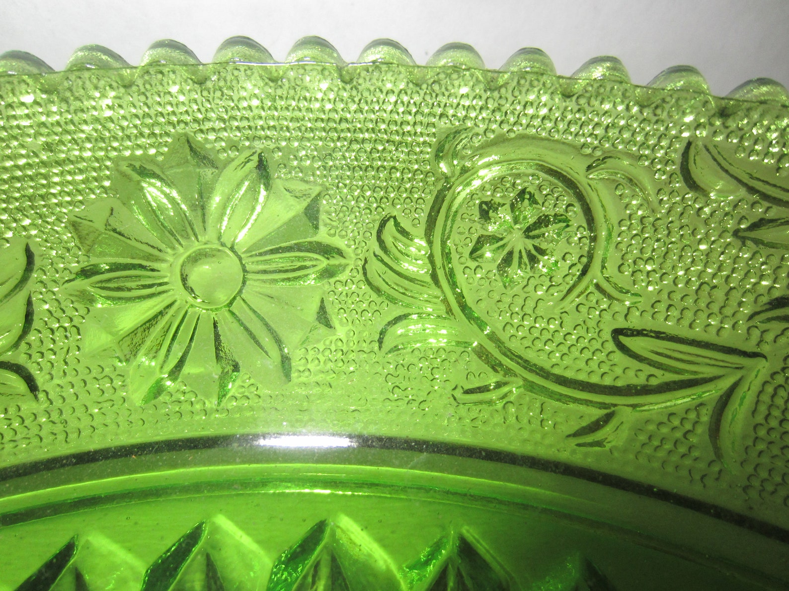 Vintage Green Depression Glass Plate Antique Depression - Etsy