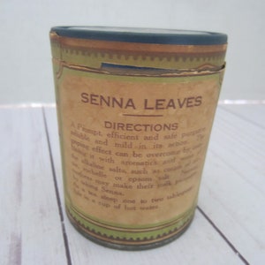 Vintage Senna Leaves Apothecary Can - Etsy