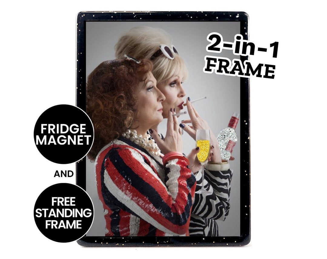 ABSOLUTELY FABULOUS Patsy and Eddy Glitter MAGNET Small Gift for Abfab ...