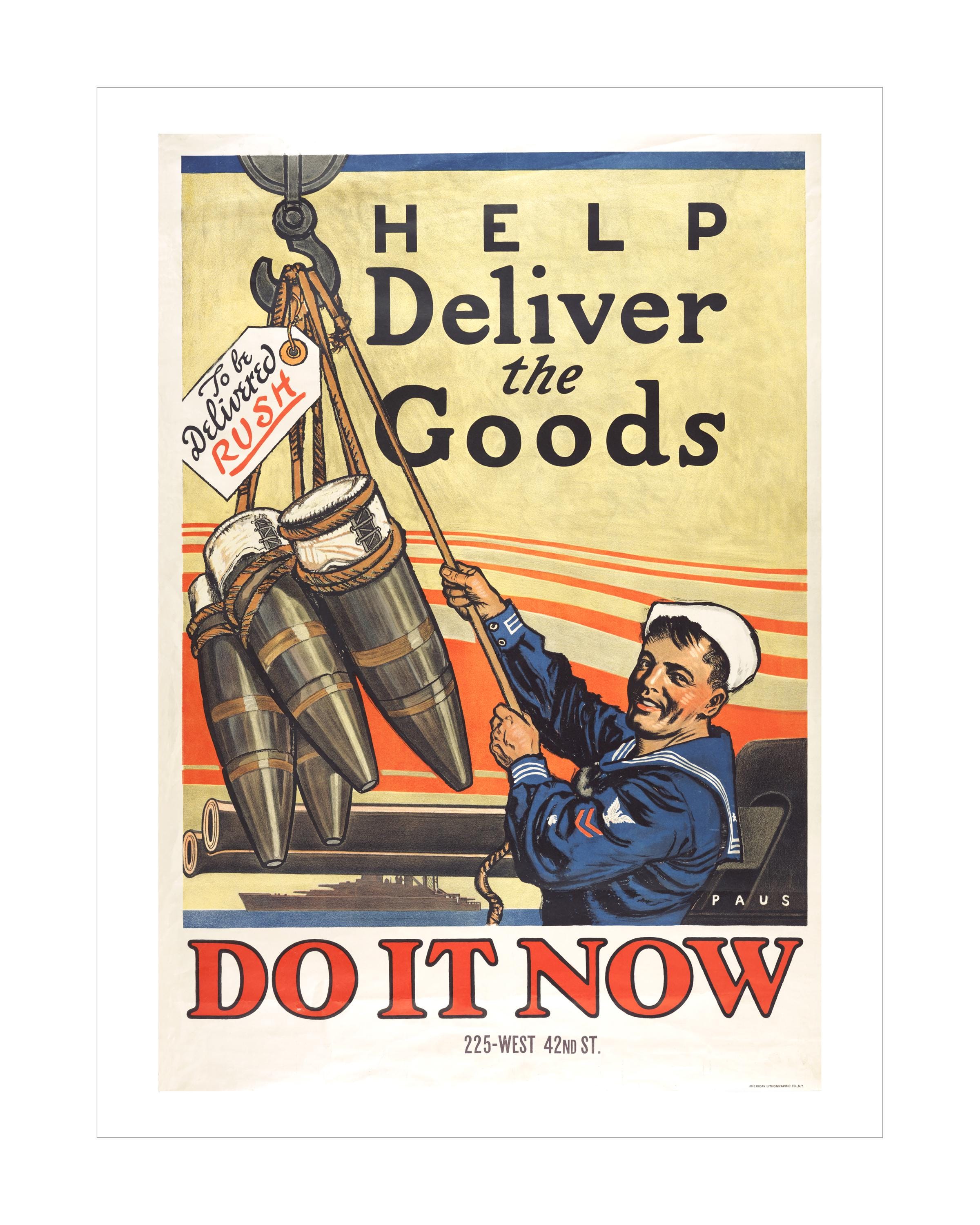 World War 2 Propaganda Poster Help Deliver the Goods - Etsy
