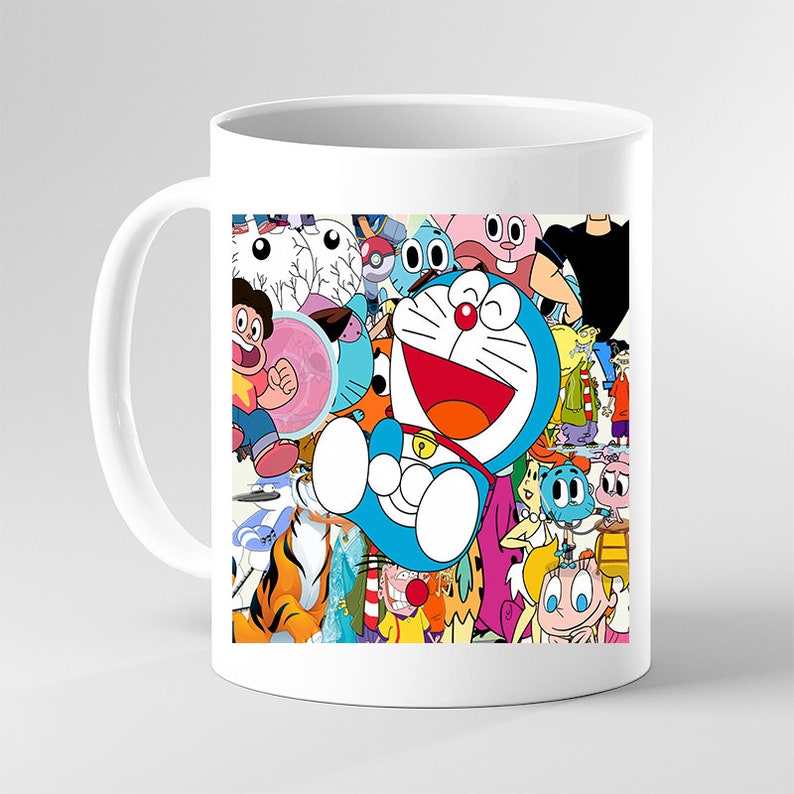 Doraemon Cartoon Kids' Ceramic Mug - Etsy
