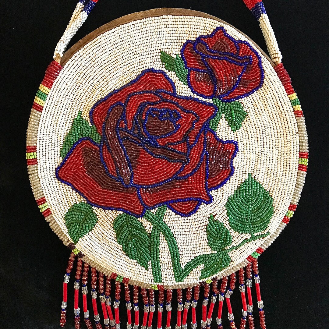 Spectacular Vintage Native American Beaded Roses 2 Sided Bag - Etsy
