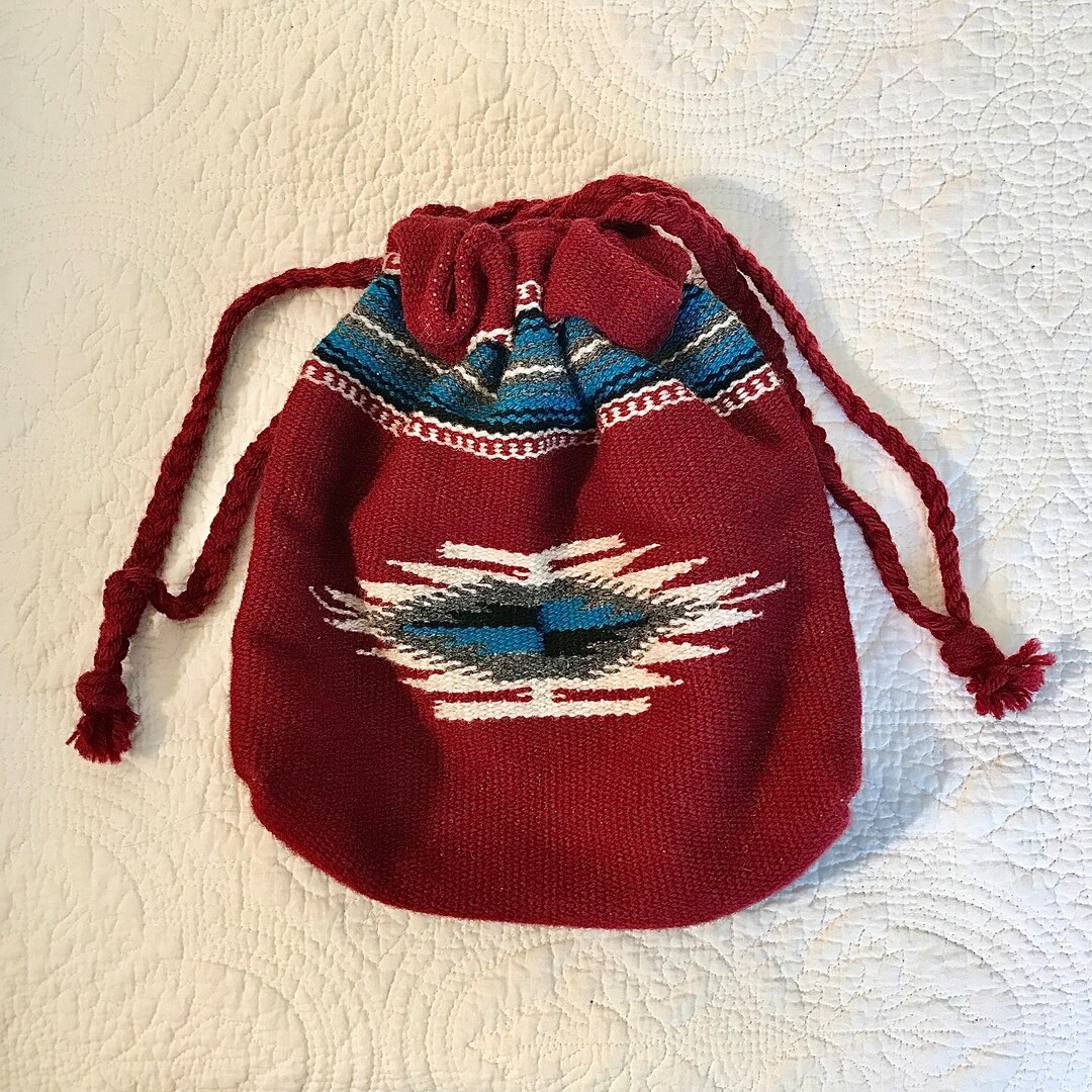 Beautiful Custom Chimayo Cardinal Red Drawstring Purse/bag - Etsy