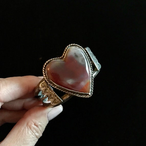 Rare & Enchanting Antique Navajo Petrified Wood HEART… - Gem