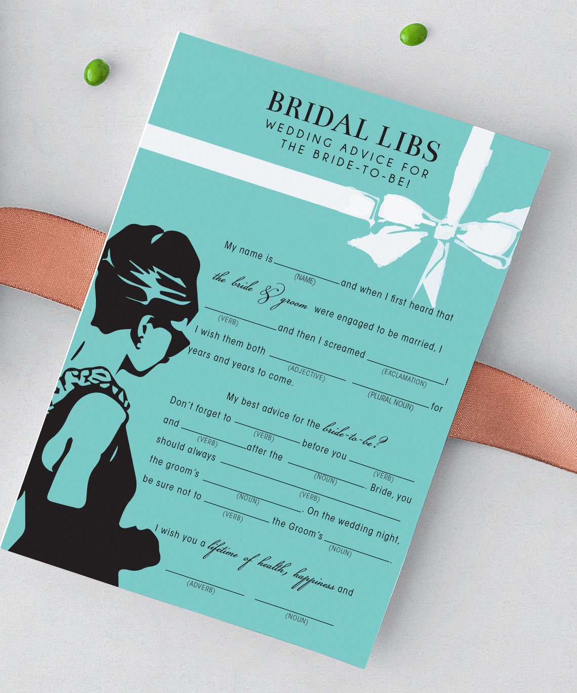 Breakfast at Tiffany's Mad Libs Game - Etsy