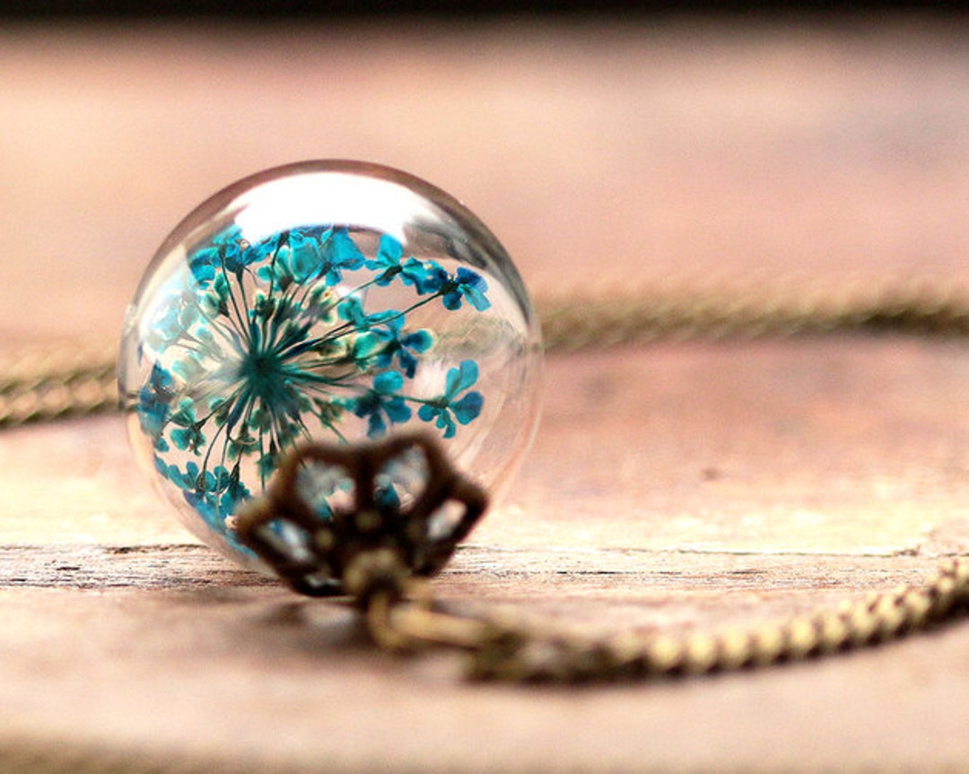 Bronze Necklace With Real Annes Lace Classical Turquoise K100 - Etsy
