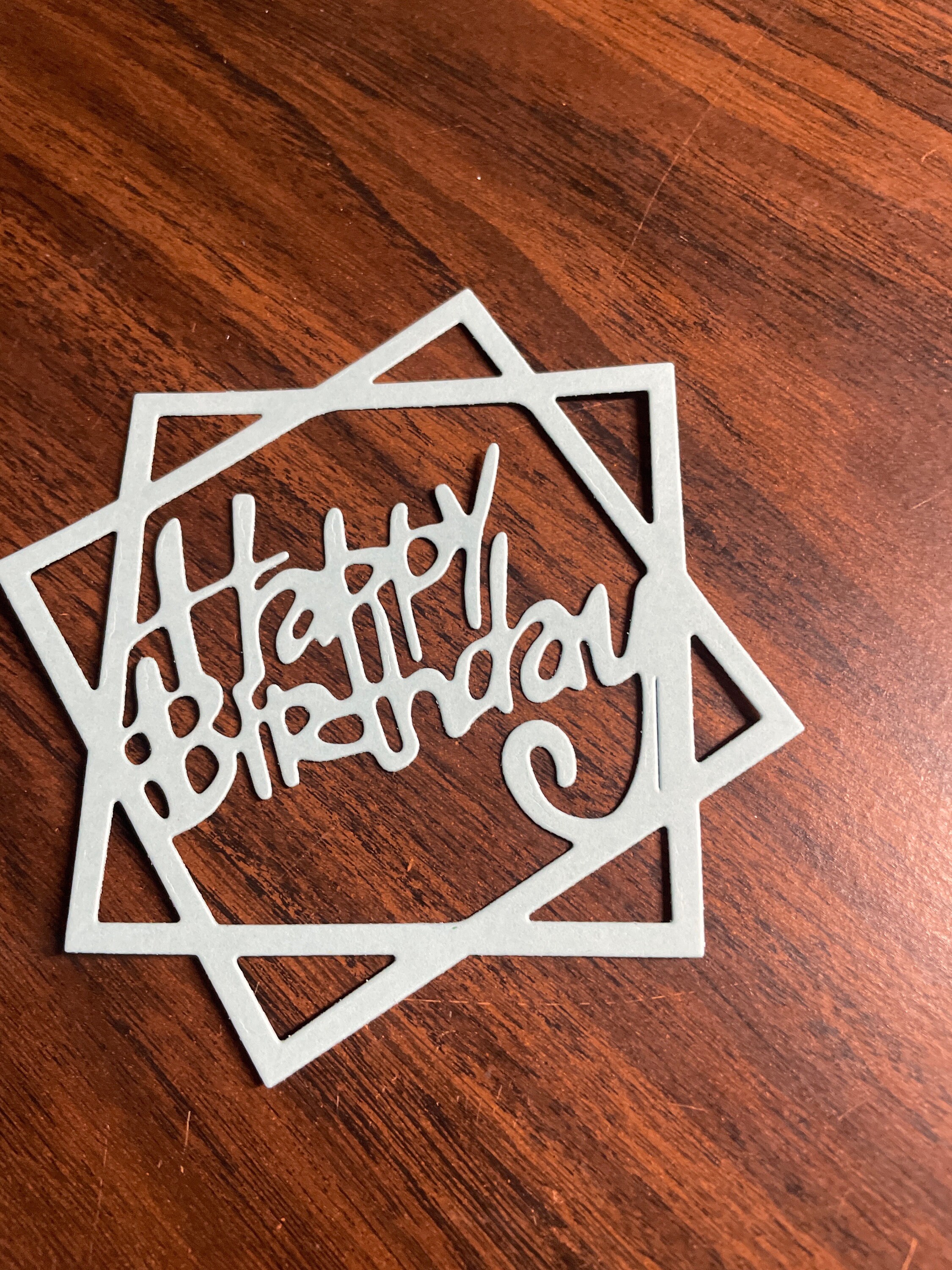 4 - Smaller Happy Birthday Overlays - Die Cuts ~ Card Stock Die Cut ...
