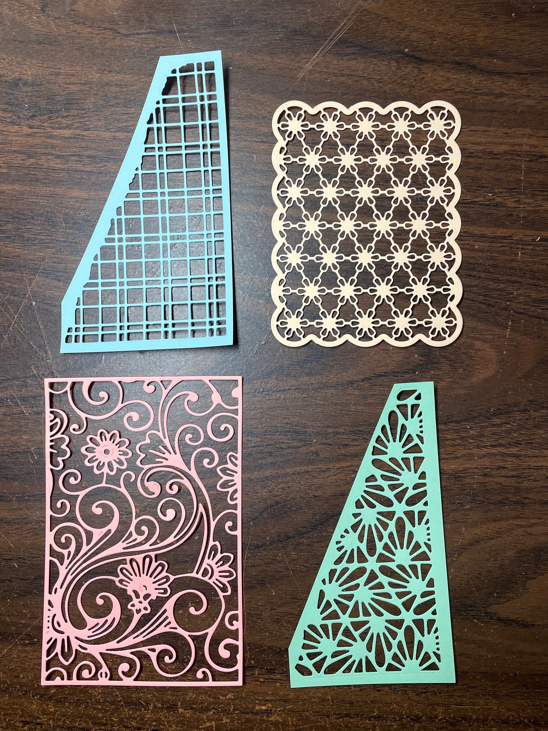 Set of 4 Background Overlays - Die Cuts ~ Card Stock Die Cut ~ Card or ...