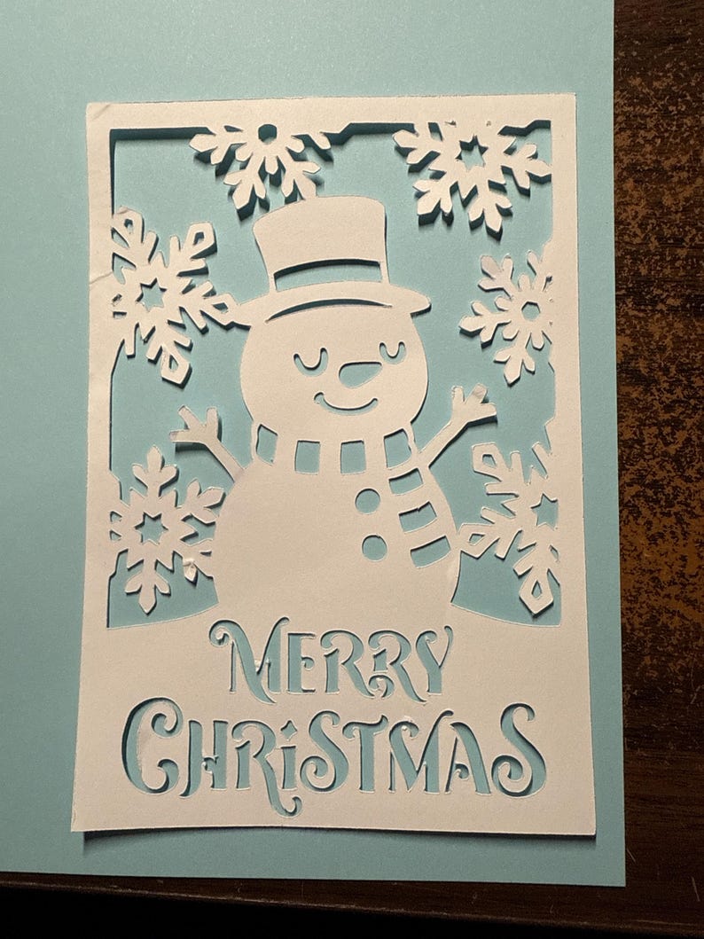 Set of 5 Christmas Card Overlays - Cricut Cuts ~ Card or Scrapbook ...