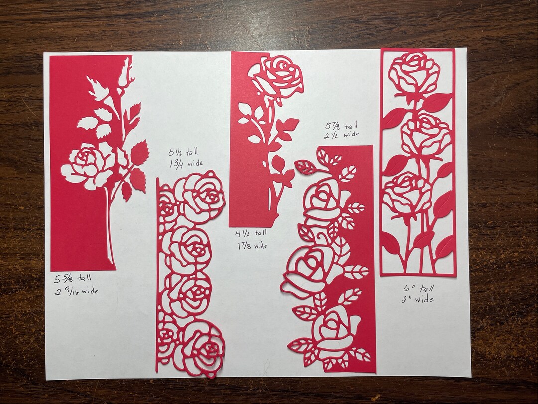5 Roses - Overlays - Die Cuts ~ Card Stock Die Cut ~ Card or ...