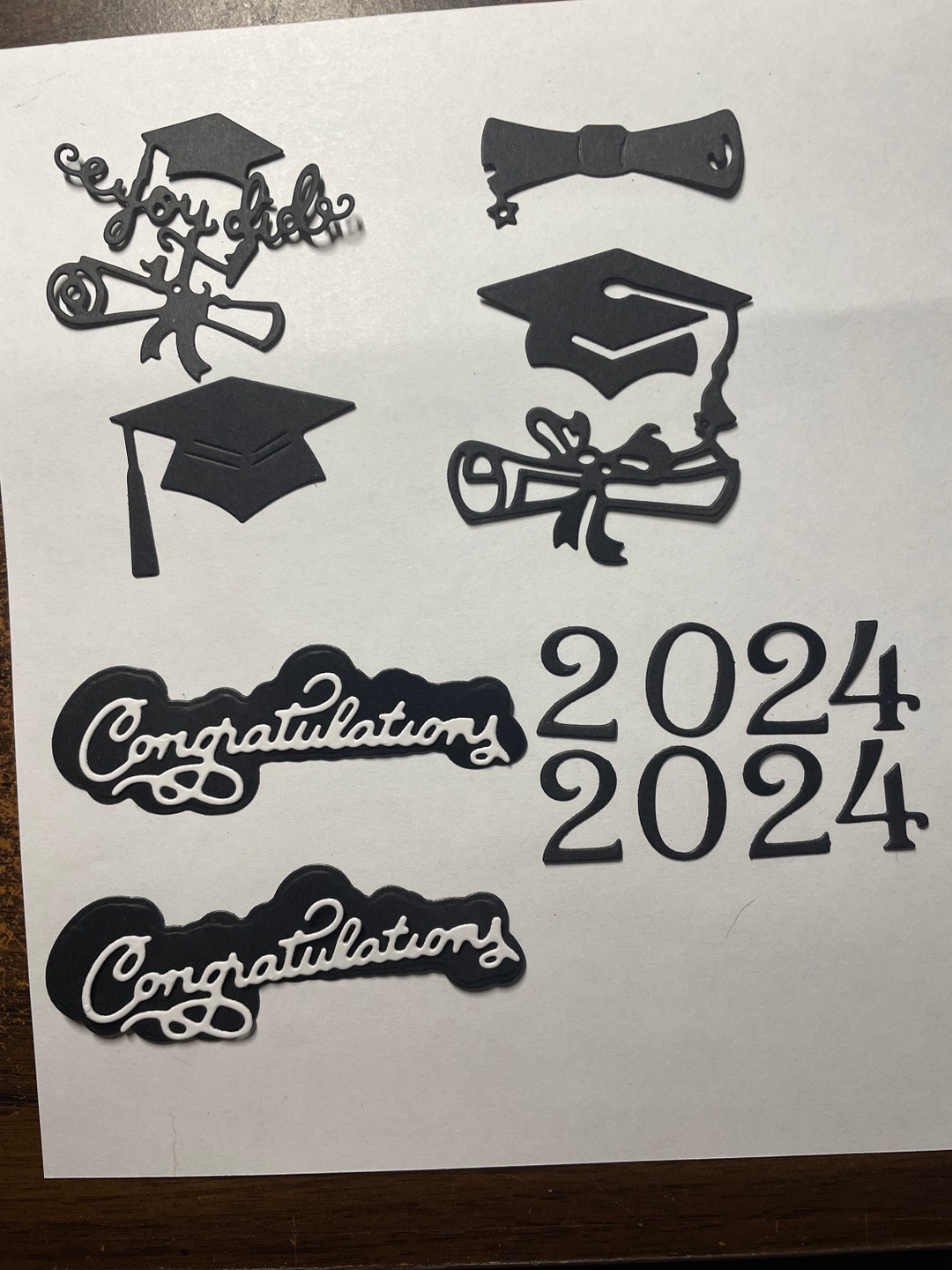 Set of 2024 Graduation Overlays Die Cuts Card Stock Die Cut. - Etsy