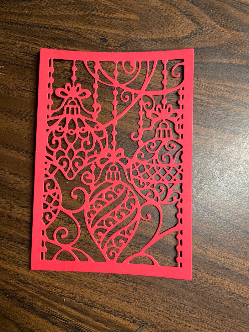 NEW Set of 5 Christmas Card Overlays - Die Cuts ~ Card Stock Die Cut ...