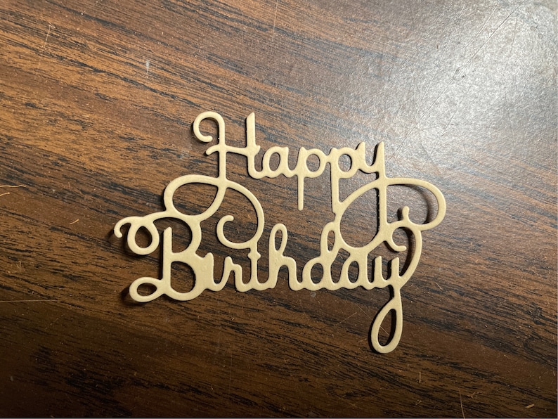 Set of 6 Different Happy Birthday Overlays - Die Cuts ~ Card Stock Die ...