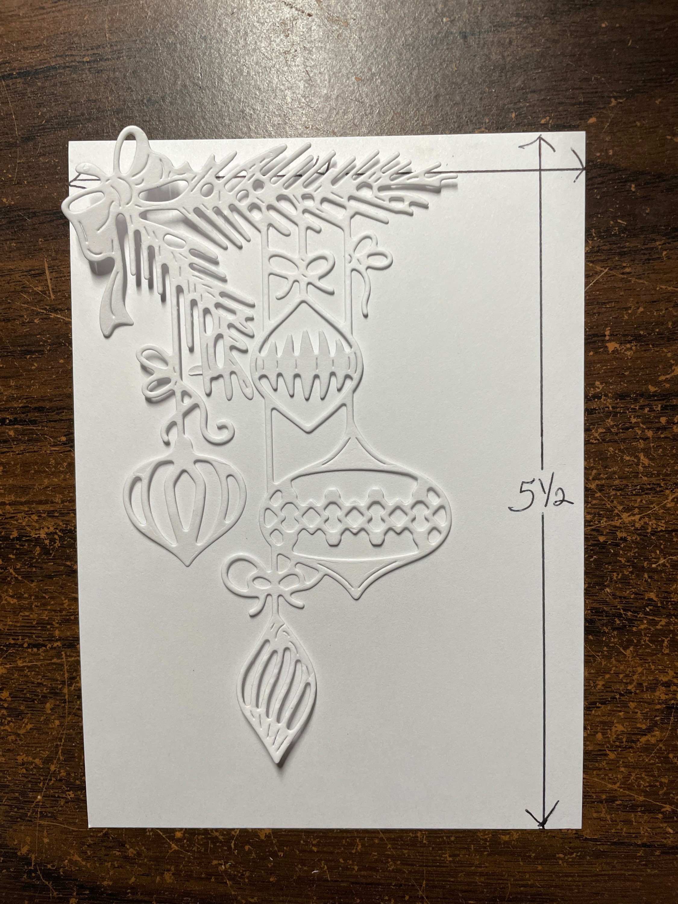 4 Christmas Card Overlays - Die Cuts ~ Card Stock Die Cut ~ Card or ...
