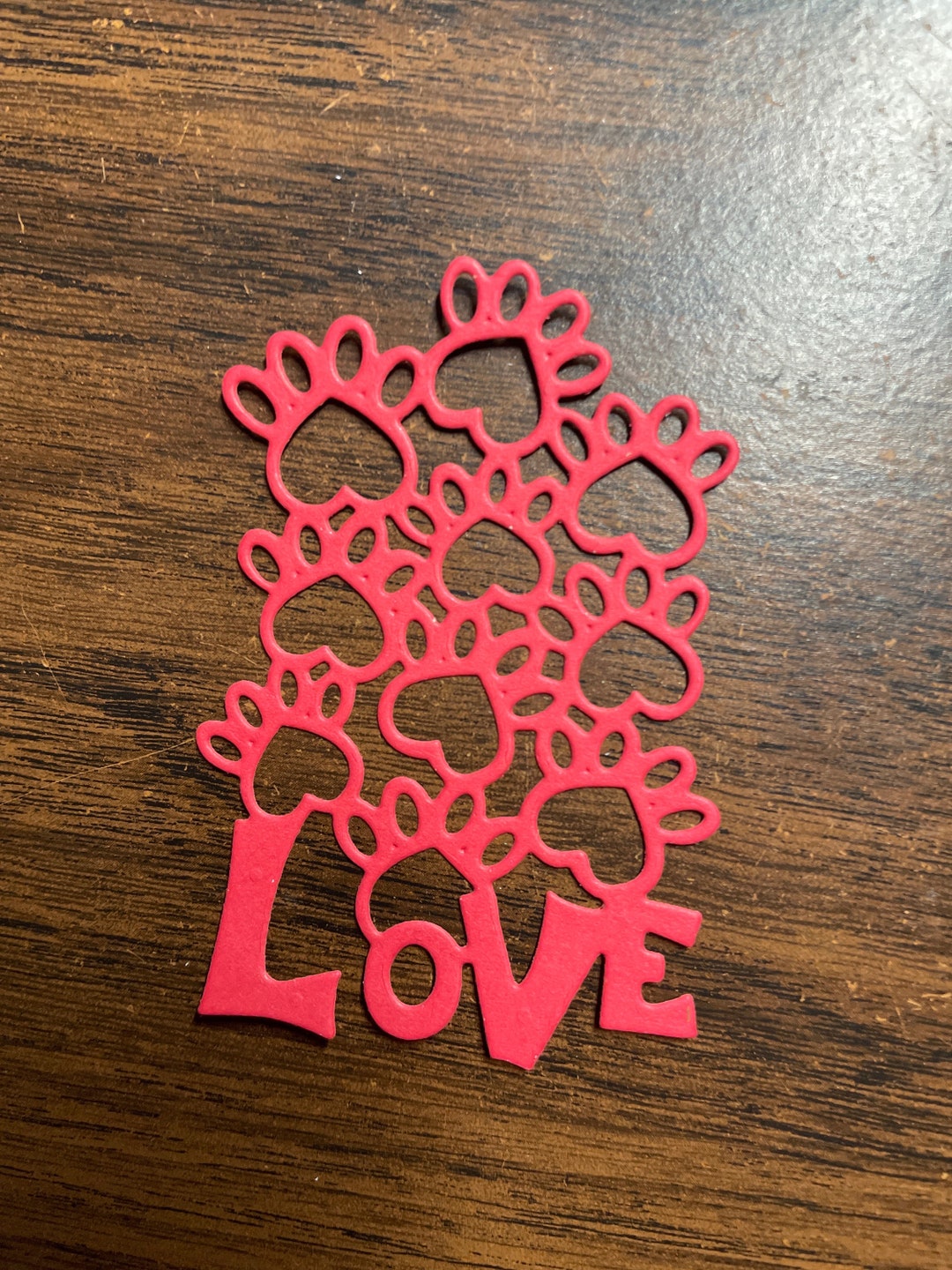 5 Love Paw - Die Cuts ~ Card Stock Die Cut ~ Card or Scrapbooking ...