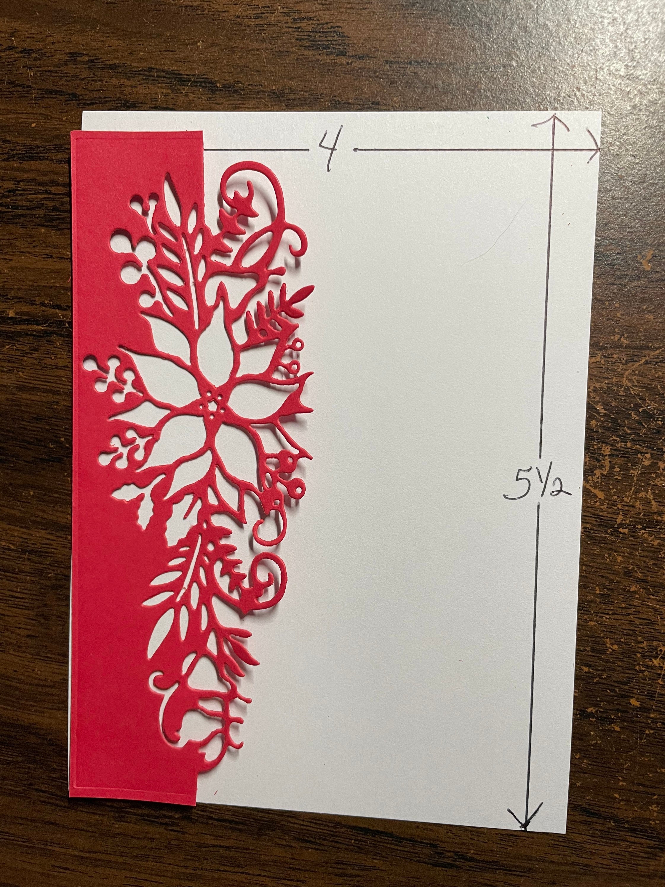 4 Christmas Card Overlays - Die Cuts ~ Card Stock Die Cut ~ Card or ...