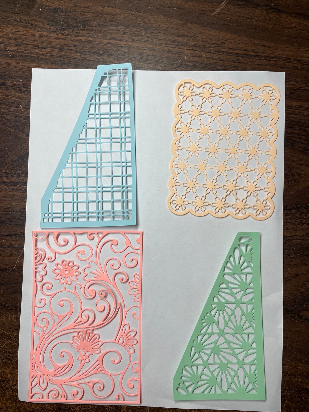 Set of 4 Background Overlays - Die Cuts ~ Card Stock Die Cut ~ Card or ...