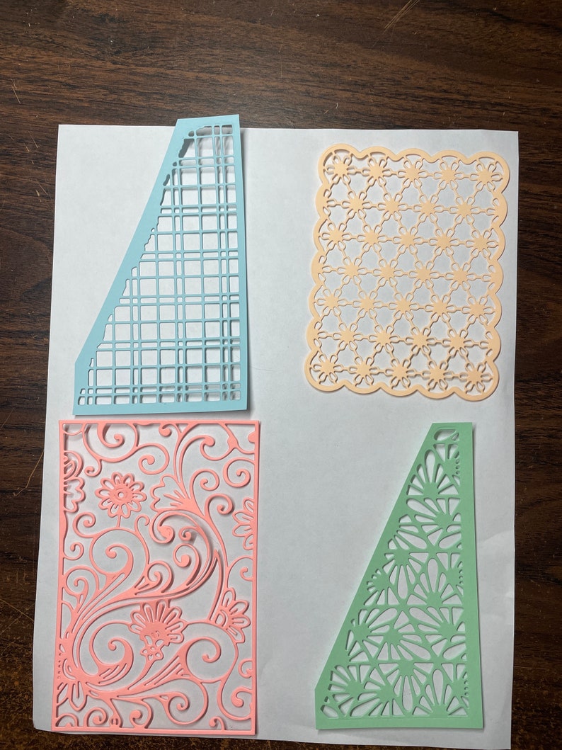 Set of 4 Background Overlays - Die Cuts ~ Card Stock Die Cut ~ Card or ...