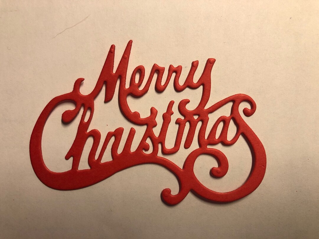 12 Die Cut "merry Christmas" - Cardstock ~ Card or Scrapbooking ...