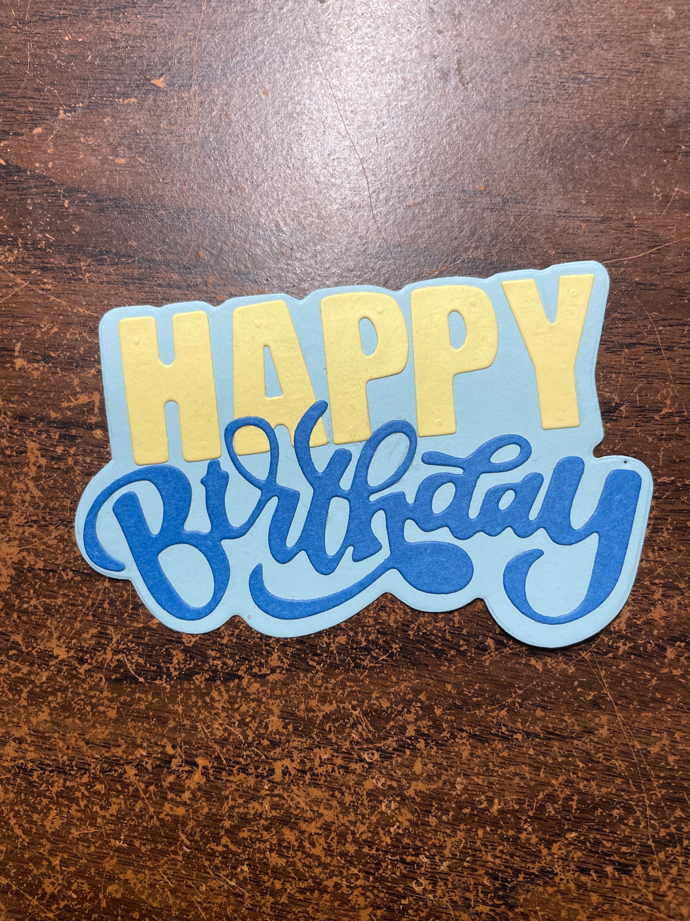 Set of 6 Different Happy Birthday Overlays Die Cuts Card Stock Die Cut ...