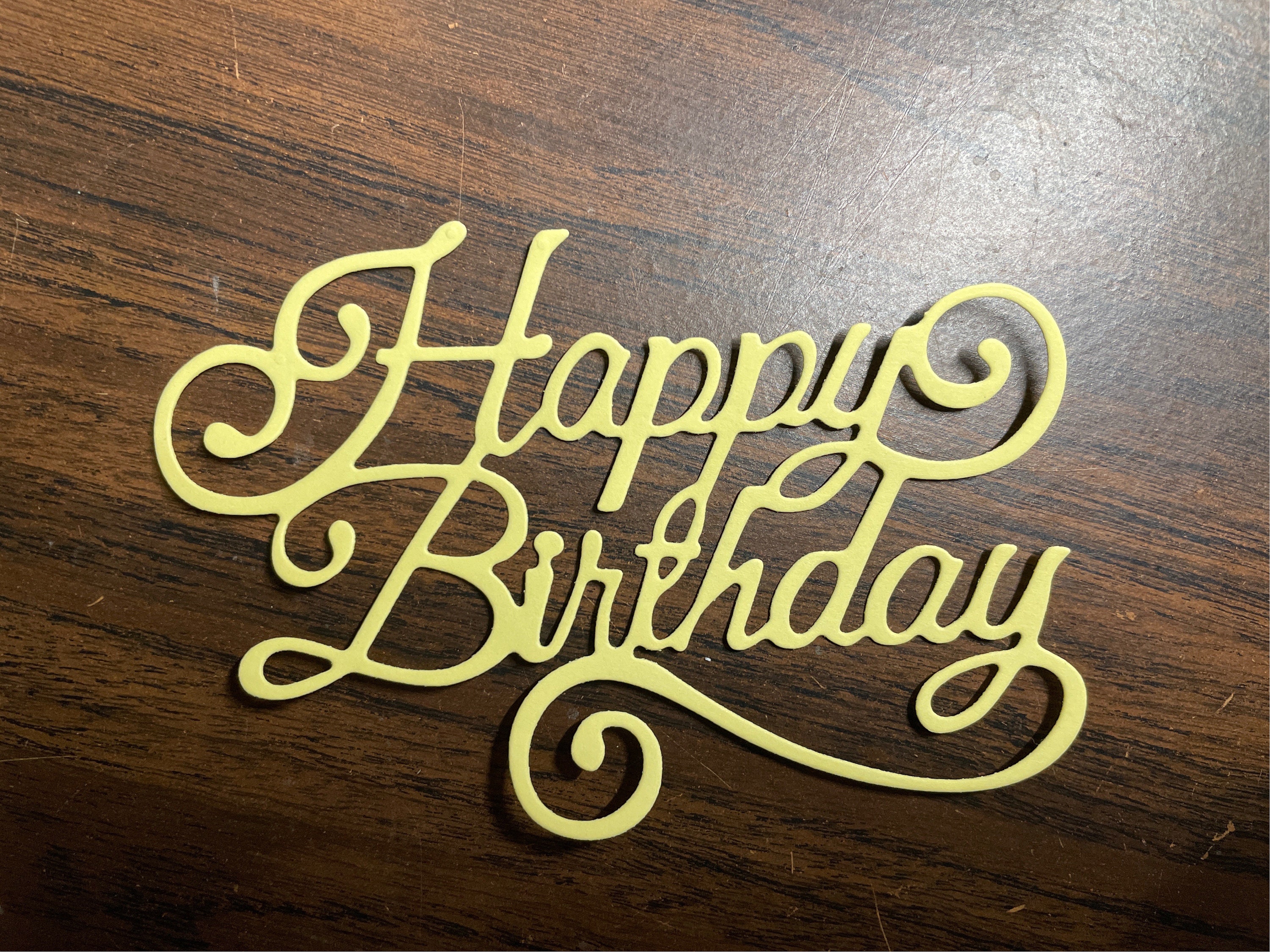 Set of 6 Different Happy Birthday Overlays - Die Cuts ~ Card Stock Die ...