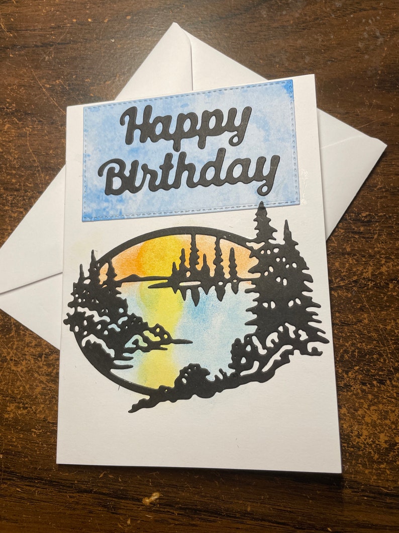 Sunset Happy Birthday Card - Etsy