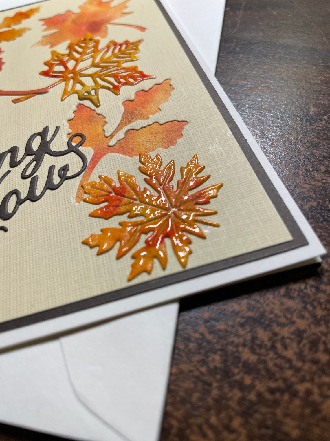Fall Leaves Thinking of You Card - Etsy