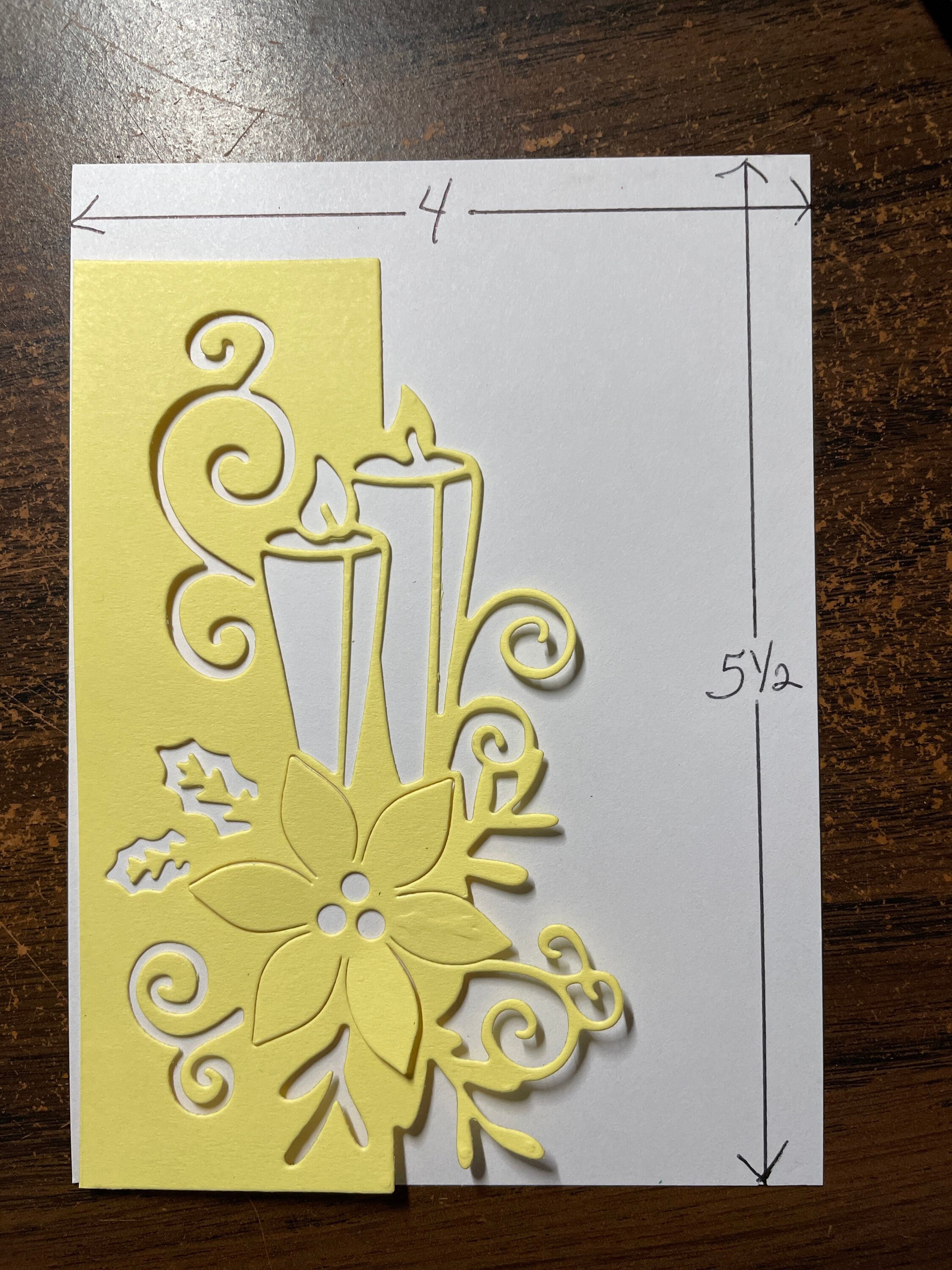 4 Christmas Card Overlays - Die Cuts ~ Card Stock Die Cut ~ Card or ...