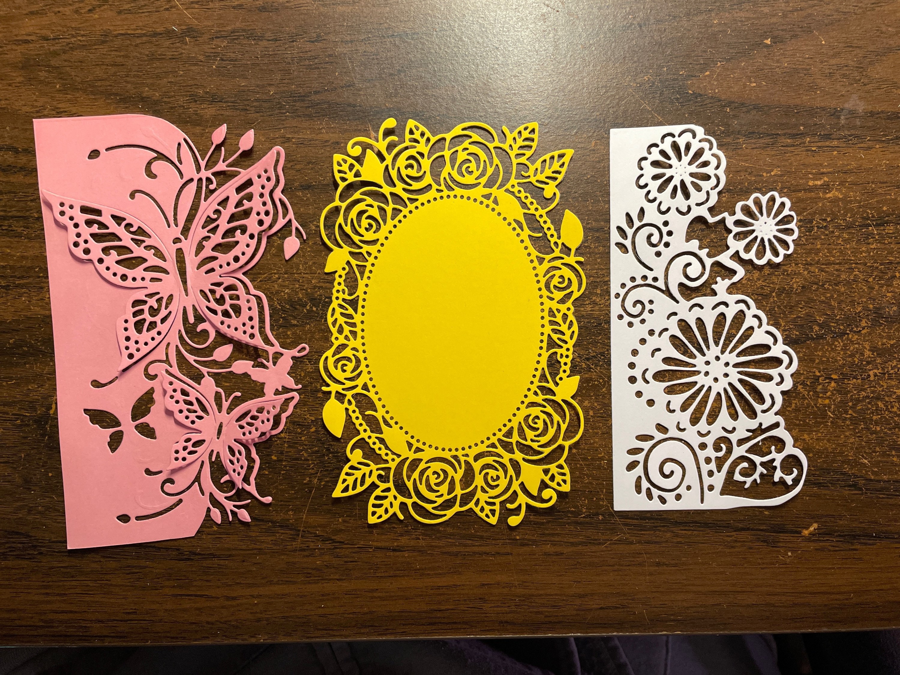 3 Large Card Overlays - Die Cuts ~ Card Stock Die Cut ~ Card or ...