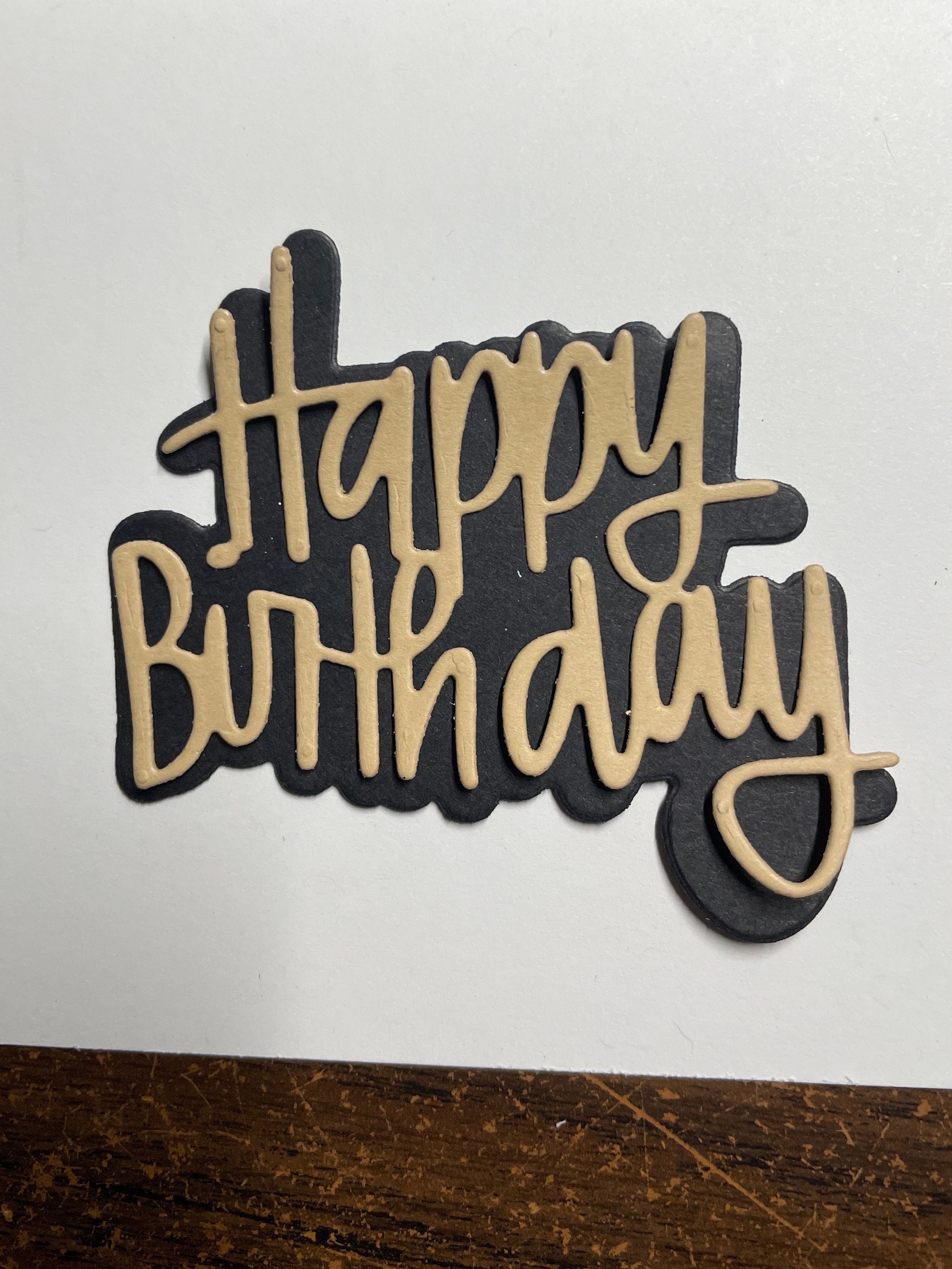 Set of 6 Different Happy Birthday Overlays - Die Cuts ~ Card Stock Die ...