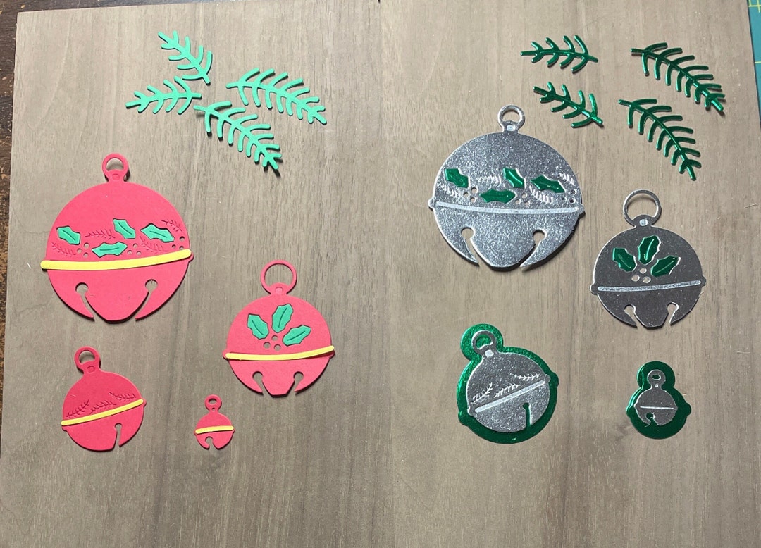 Christmas Bells - 2 Sets - 4 Bells Each Set - 1 Overlay Made With ...
