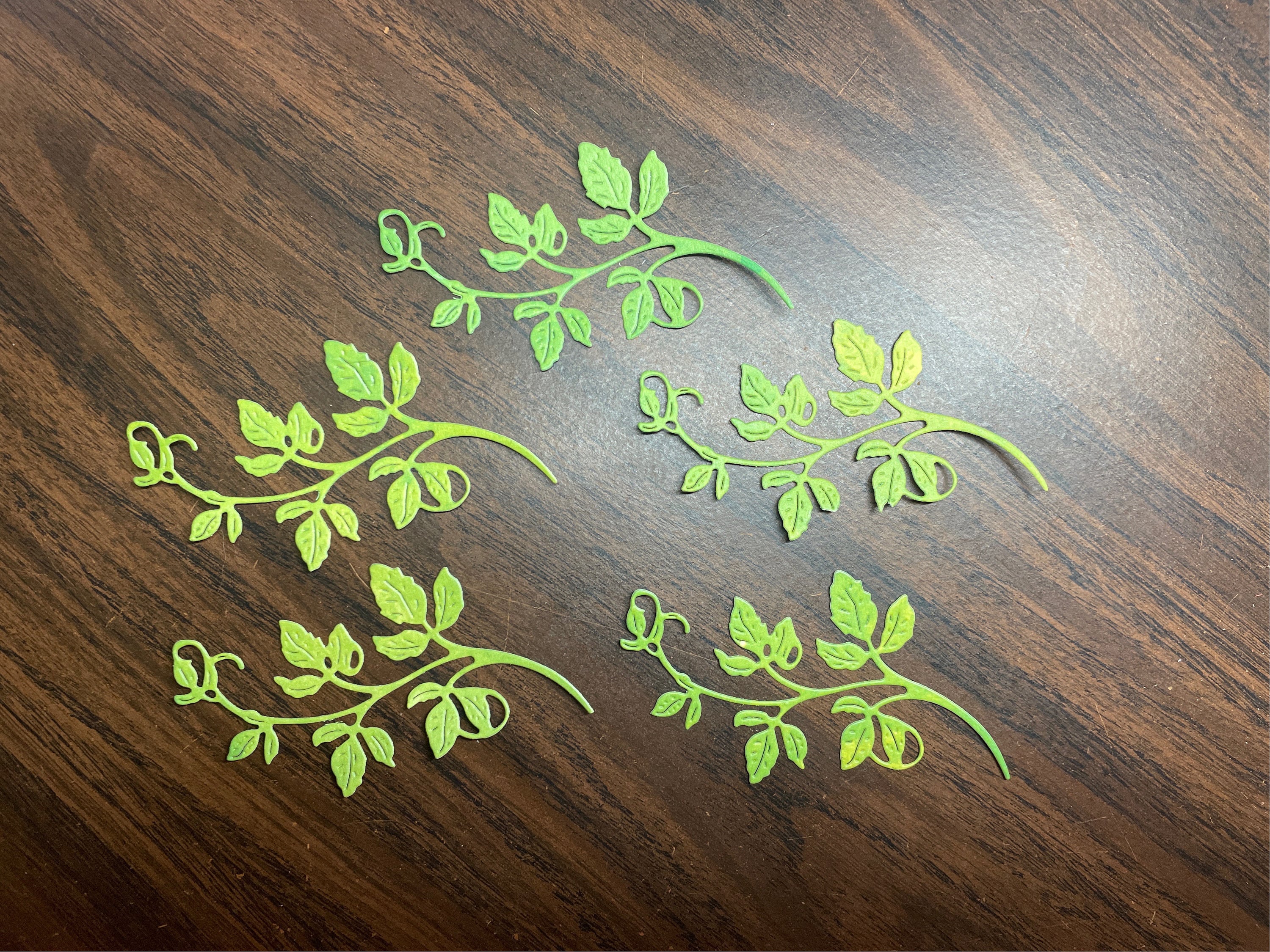 5 Vines of Leaves - 4 Different Variations - Card Stock - Etsy