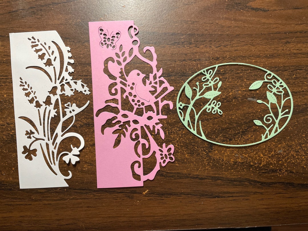 3 Overlays Die Cuts Card Stock Die Cut Card or Scrapbooking ...