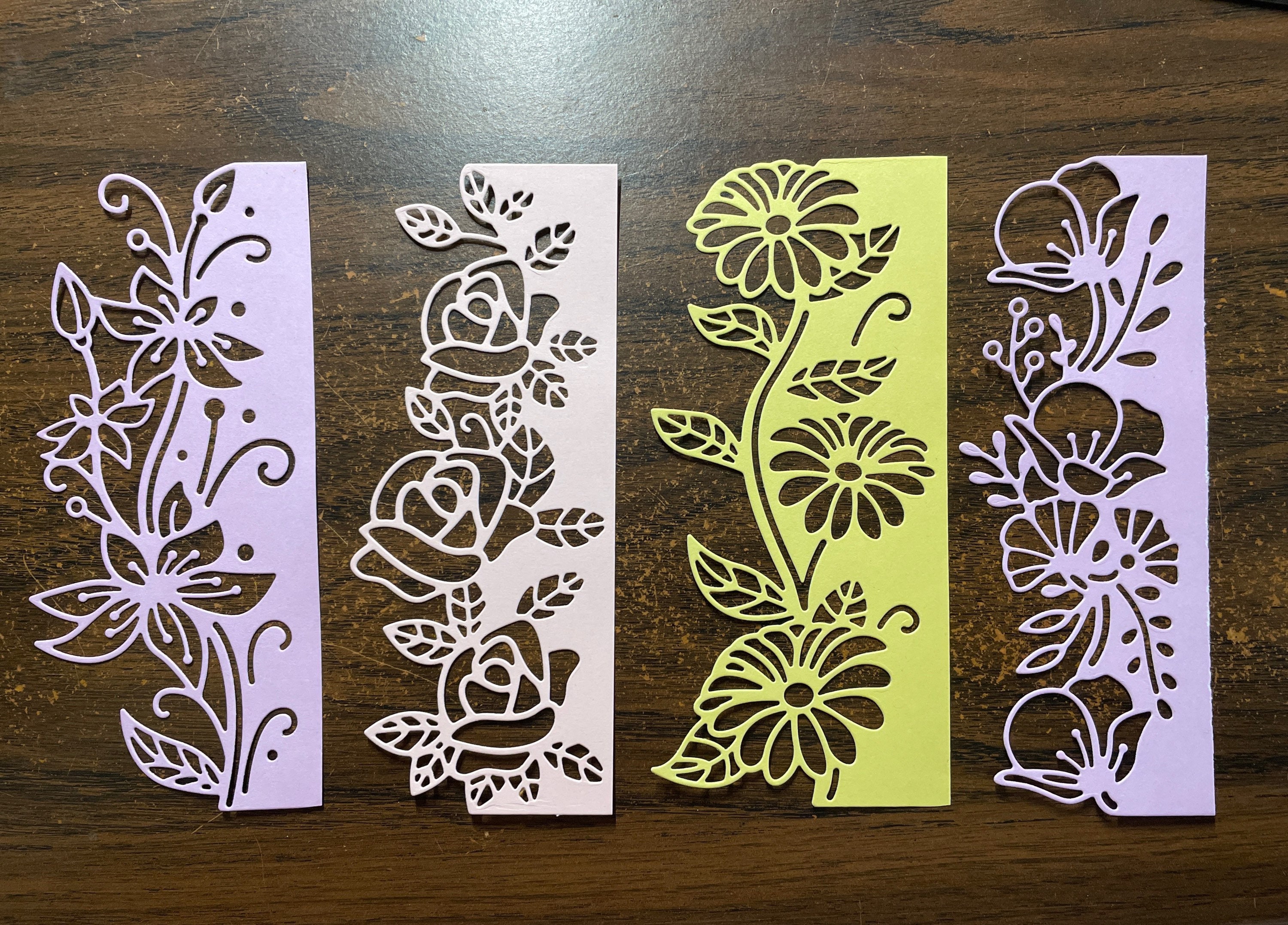 4 Overlays Die Cuts Card Stock Die Cut Card or Scrapbooking ...