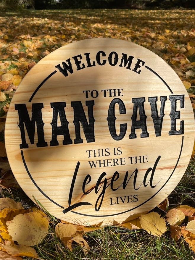 Welcome to the Man Cave SVG Digital File, Dxf File, Carbide Create File ...