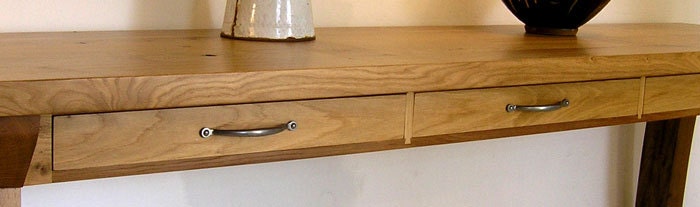 Large Contemporary Oak Console Table - Etsy
