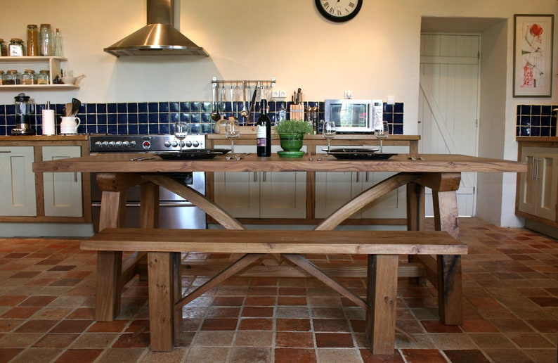 Handmade Bespoke Oak Refectory Dining Kitchen Table - Etsy