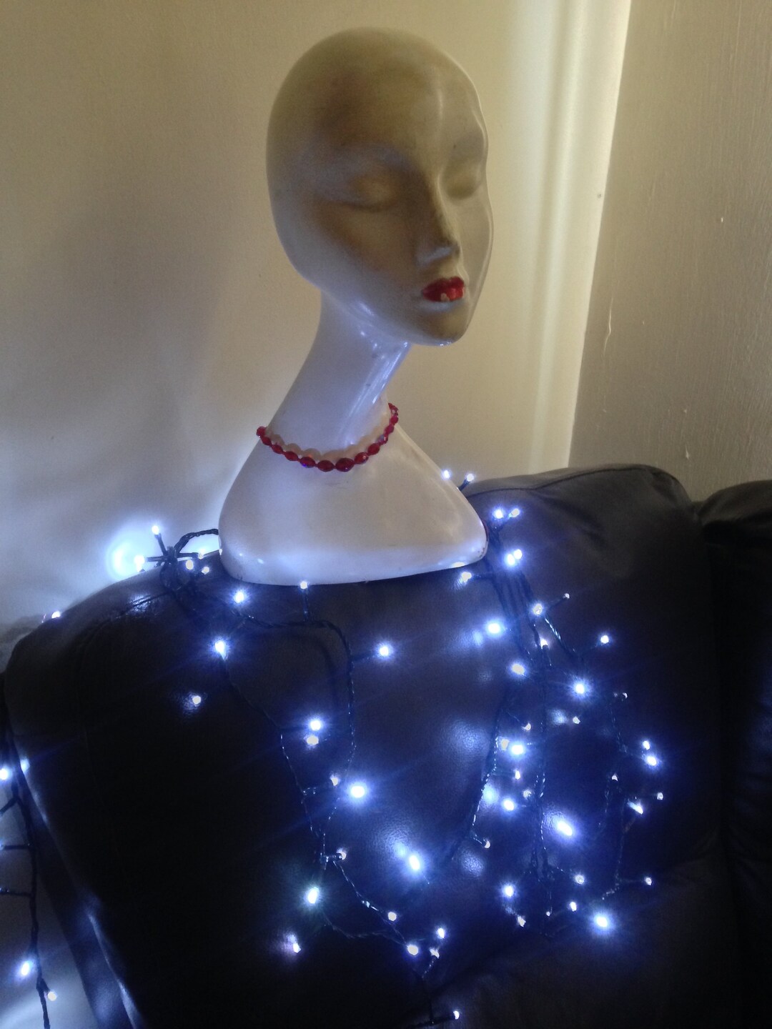 Vtg 50's GOTH ROMANTIC Retro Red Glass Beads Necklace S/M - Etsy