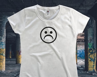 Happy Sad Shirt Smiley Face Frown Face Cute T Shirt Raglan - Etsy