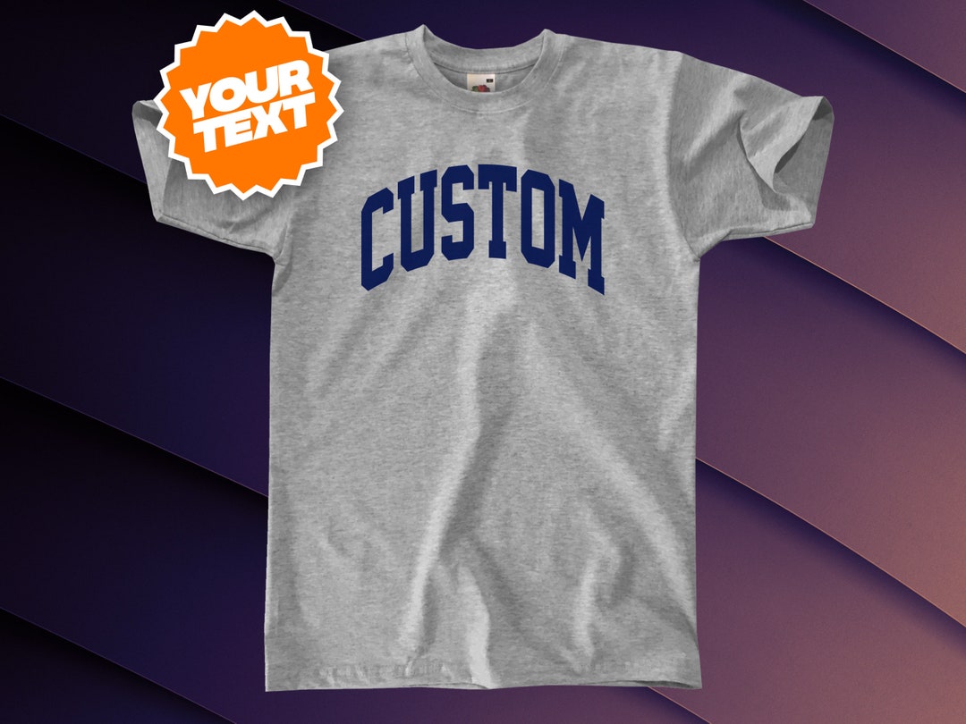 Customisable Varsity Style T-shirt || Mens / Unisex || Unique Bespoke ...