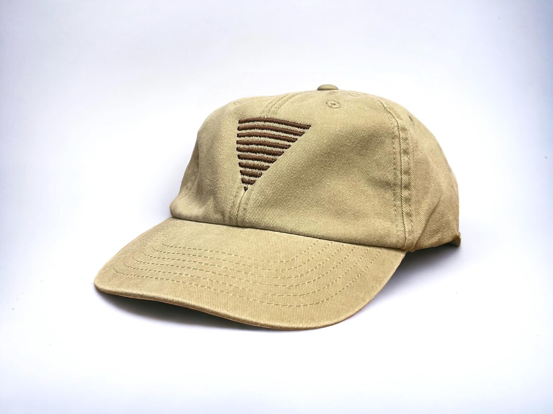 Triangle Embroidered Cap || Vintage Style Washed Low Profile Baseball ...