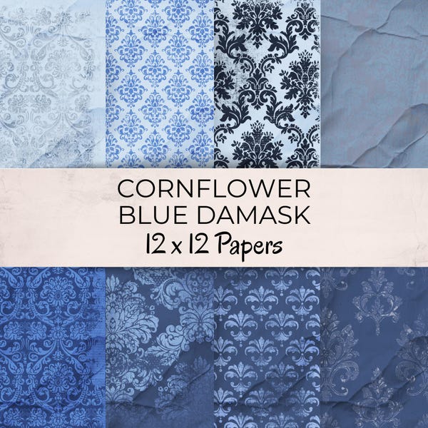 Royal Blue Damask - Etsy